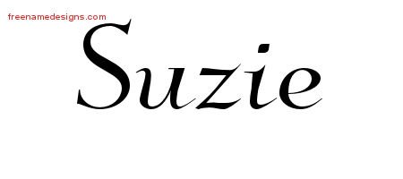 Elegant Name Tattoo Designs Suzie Free Graphic - Free Name Designs