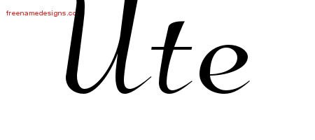 Elegant Name Tattoo Designs Ute Free Graphic - Free Name Designs