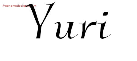 Elegant Name Tattoo Designs Yuri Free Graphic - Free Name Designs