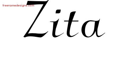 Elegant Name Tattoo Designs Zita Free Graphic - Free Name Designs