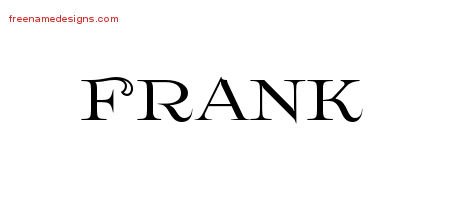 Flourishes Name Tattoo Designs Frank Printable - Free Name Designs