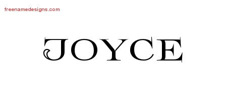 Flourishes Name Tattoo Designs Joyce Printable - Free Name Designs