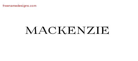 Flourishes Name Tattoo Designs Mackenzie Printable - Free Name Designs