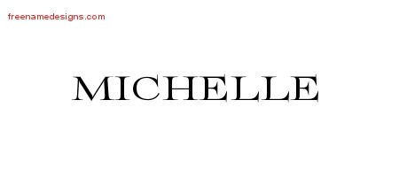 Flourishes Name Tattoo Designs Michelle Printable - Free Name Designs