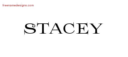 Flourishes Name Tattoo Designs Stacey Printable - Free Name Designs
