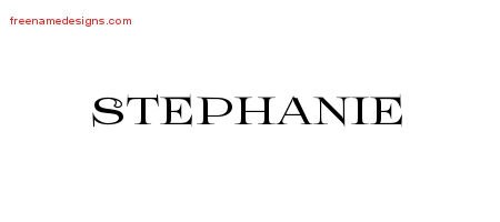 Flourishes Name Tattoo Designs Stephanie Printable - Free Name Designs