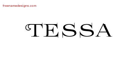 Flourishes Name Tattoo Designs Tessa Printable - Free Name Designs