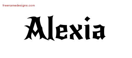 Gothic Name Tattoo Designs Alexia Free Graphic - Free Name Designs