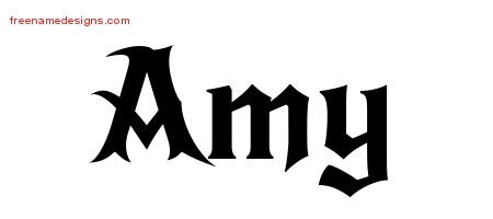 Gothic Name Tattoo Designs Amy Free Graphic - Free Name Designs