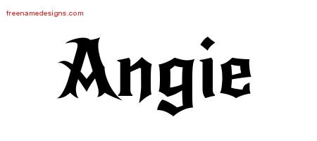 Gothic Name Tattoo Designs Angie Free Graphic - Free Name Designs
