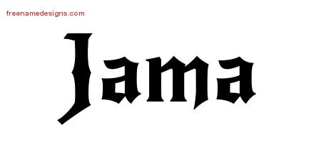 Gothic Name Tattoo Designs Jama Free Graphic - Free Name Designs