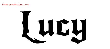 Gothic Name Tattoo Designs Lucy Free Graphic - Free Name Designs