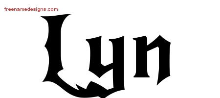 Gothic Name Tattoo Designs Lyn Free Graphic - Free Name Designs