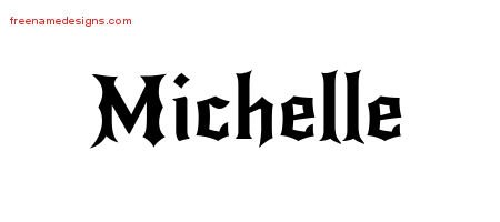 Gothic Name Tattoo Designs Michelle Free Graphic - Free Name Designs