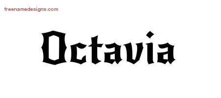Gothic Name Tattoo Designs Octavia Free Graphic - Free Name Designs