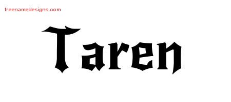 Gothic Name Tattoo Designs Taren Free Graphic - Free Name Designs