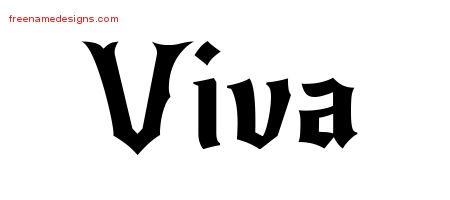 Gothic Name Tattoo Designs Viva Free Graphic - Free Name Designs
