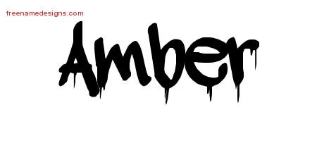 Graffiti Name Tattoo Designs Amber Free Lettering - Free Name Designs