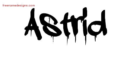 Graffiti Name Tattoo Designs Astrid Free Lettering - Free Name Designs