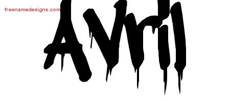 Graffiti Name Tattoo Designs Avril Free Lettering - Free Name Designs
