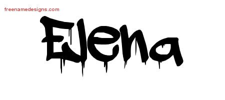 Graffiti Name Tattoo Designs Elena Free Lettering - Free Name Designs