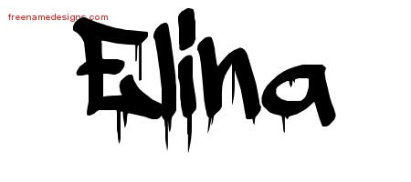 Graffiti Name Tattoo Designs Elina Free Lettering - Free Name Designs