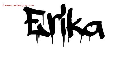 Graffiti Name Tattoo Designs Erika Free Lettering - Free Name Designs