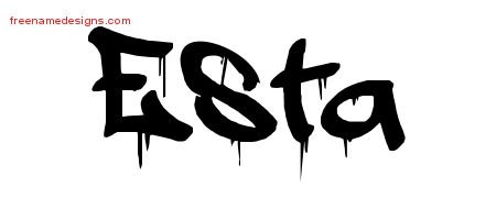 Graffiti Name Tattoo Designs Esta Free Lettering - Free Name Designs