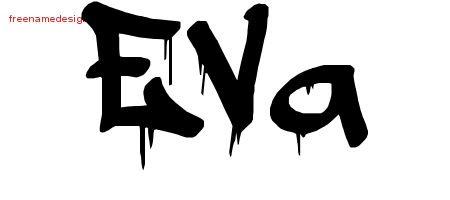 Graffiti Name Tattoo Designs Eva Free Lettering - Free Name Designs