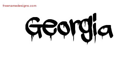 Graffiti Name Tattoo Designs Georgia Free Lettering - Free Name Designs