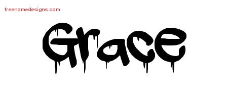 Graffiti Name Tattoo Designs Grace Free Lettering - Free Name Designs