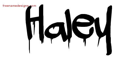Graffiti Name Tattoo Designs Haley Free Lettering - Free Name Designs