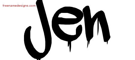 Graffiti Name Tattoo Designs Jen Free Lettering - Free Name Designs