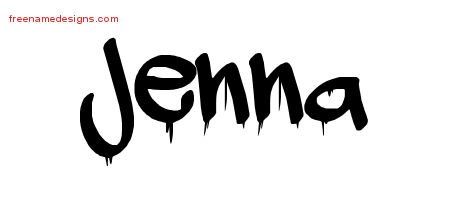 Graffiti Name Tattoo Designs Jenna Free Lettering - Free Name Designs