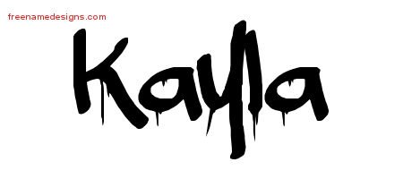 Graffiti Name Tattoo Designs Kayla Free Lettering - Free Name Designs