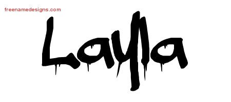 Graffiti Name Tattoo Designs Layla Free Lettering - Free Name Designs