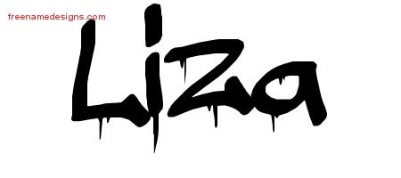 Graffiti Name Tattoo Designs Liza Free Lettering - Free Name Designs