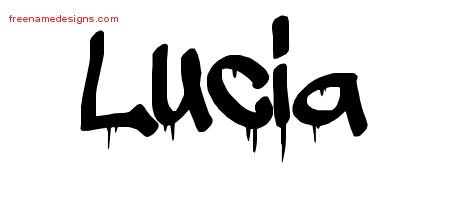 Graffiti Name Tattoo Designs Lucia Free Lettering - Free Name Designs