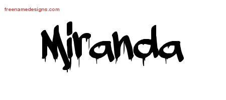 Graffiti Name Tattoo Designs Miranda Free Lettering - Free Name Designs