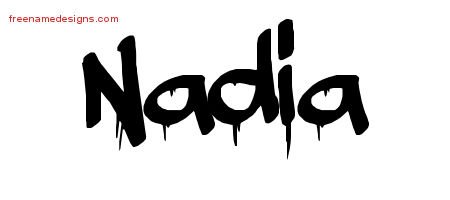 Graffiti Name Tattoo Designs Nadia Free Lettering - Free Name Designs