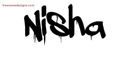 Graffiti Name Tattoo Designs Nisha Free Lettering - Free Name Designs