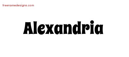 Groovy Name Tattoo Designs Alexandria Free Lettering - Free Name Designs
