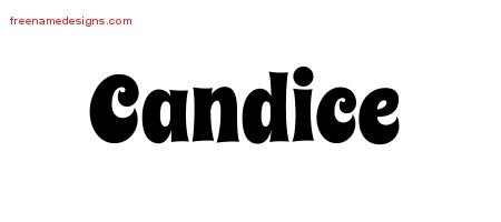 Groovy Name Tattoo Designs Candice Free Lettering - Free Name Designs