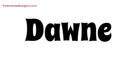 Groovy Name Tattoo Designs Dawne Free Lettering - Free Name Designs