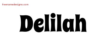 Groovy Name Tattoo Designs Delilah Free Lettering - Free Name Designs