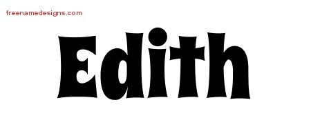 Groovy Name Tattoo Designs Edith Free Lettering - Free Name Designs