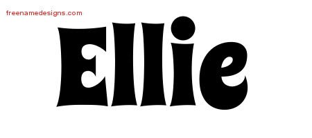Groovy Name Tattoo Designs Ellie Free Lettering - Free Name Designs
