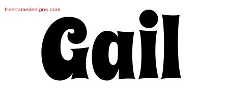 Groovy Name Tattoo Designs Gail Free Lettering - Free Name Designs