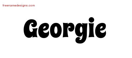 Groovy Name Tattoo Designs Georgie Free Lettering - Free Name Designs