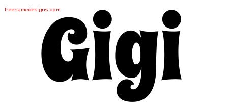 Groovy Name Tattoo Designs Gigi Free Lettering - Free Name Designs